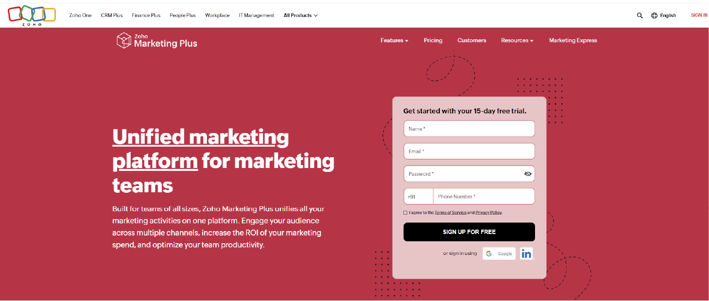 Zoho Marketing Plus: Pricing breakdown, Review, and Alternatives