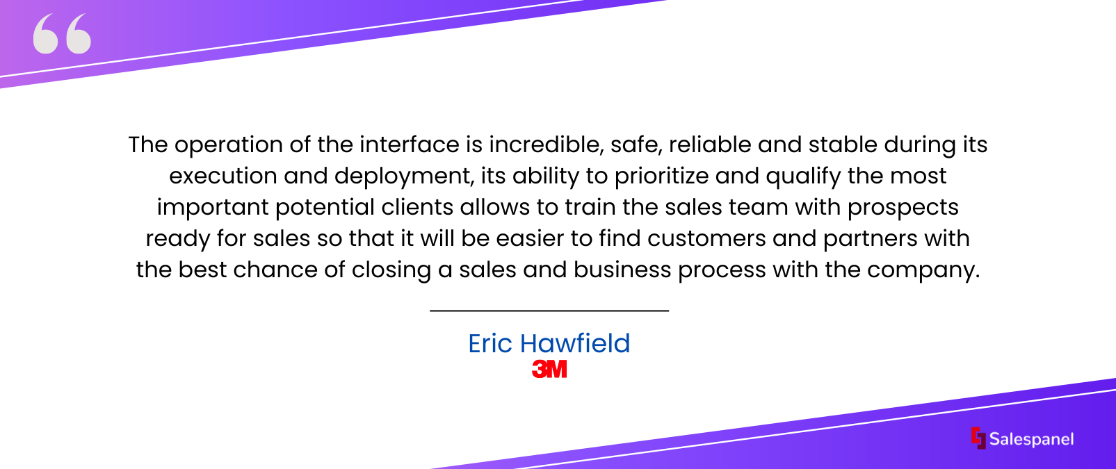 Fortune 500 Company 3M Uses Salespanel to Qualify B2B Prospects