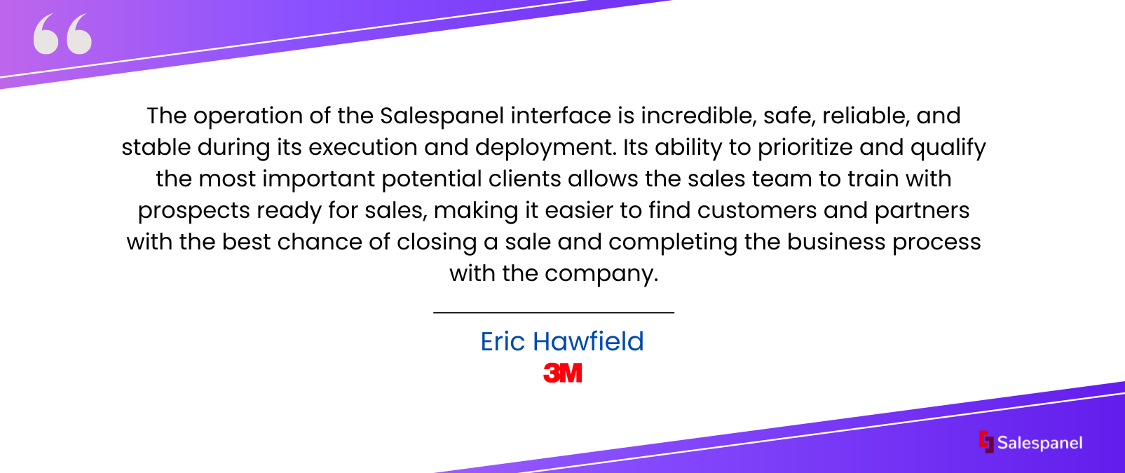 Fortune 500 Company 3M Uses Salespanel to Qualify B2B Prospects