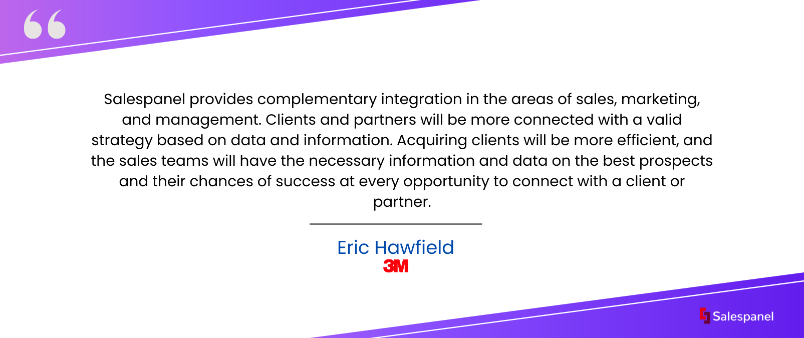 Fortune 500 Company 3M Uses Salespanel to Qualify B2B Prospects